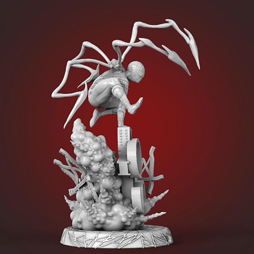 Spider-Man Explosion Scene 3D Model by 3DPrintingDesigner