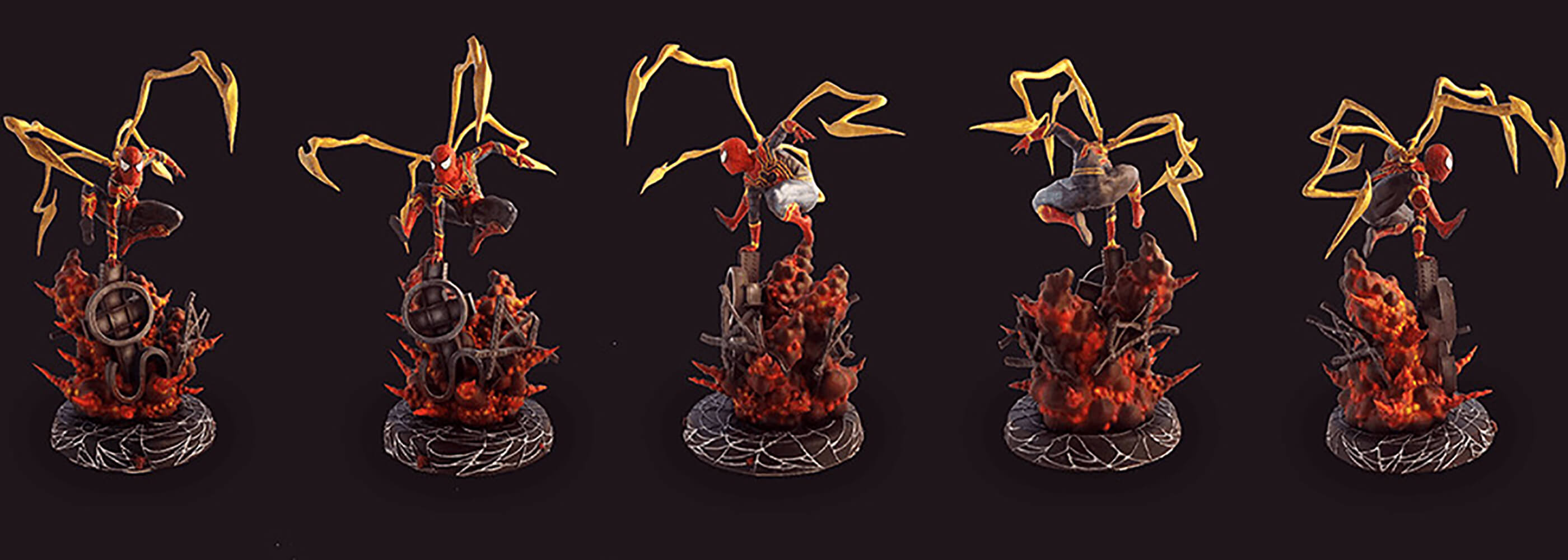 Spider-Man Explosion Scene 3D Model by 3DPrintingDesigner