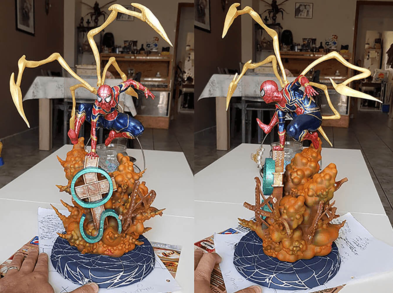 Spider-Man Explosion Scene 3D Print Model by 3DPrintingDesigner