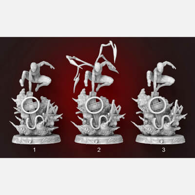 Spider-Man Explosion Scene 3D Model by 3DPrintingDesigner