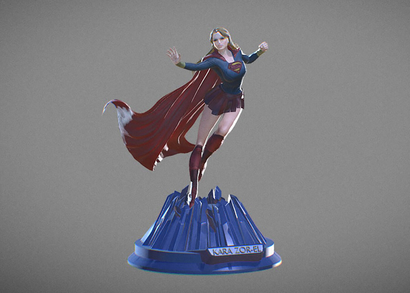 Supergirl Figure - 3D Model by 3DPrintingDesigner