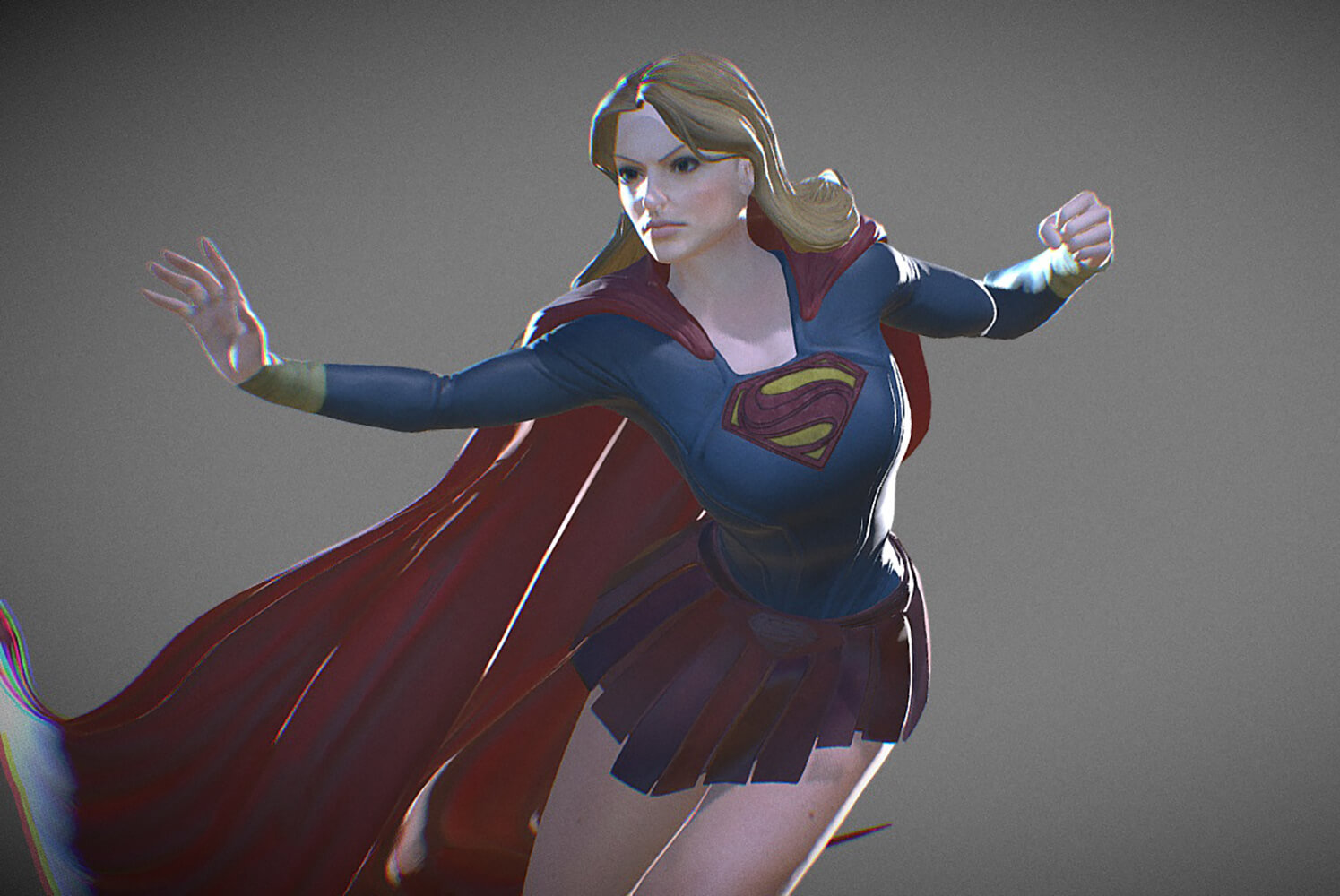 Supergirl Figure - 3D Model by 3DPrintingDesigner