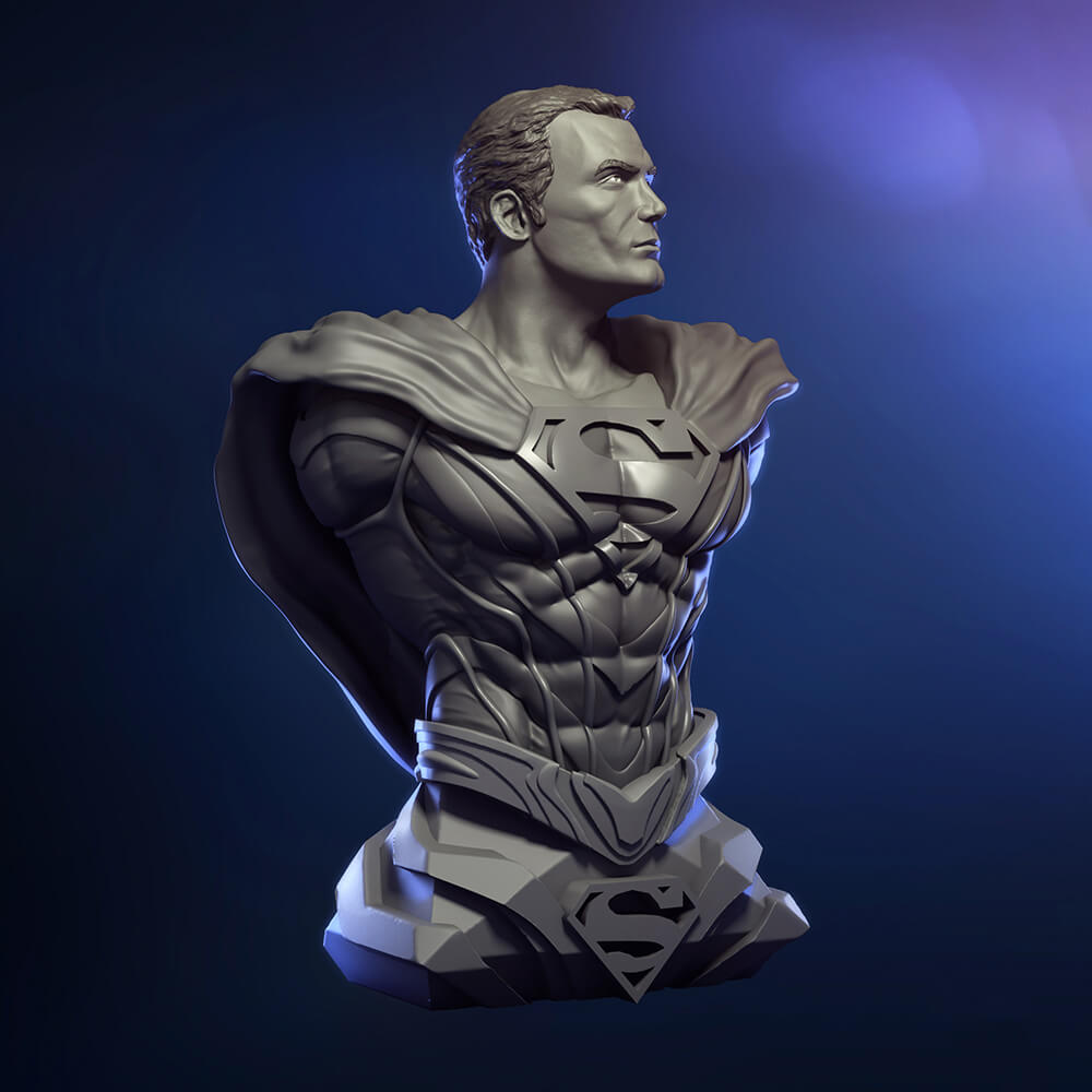 Superman Bust - 3D Model by 3DPrintingDesigner