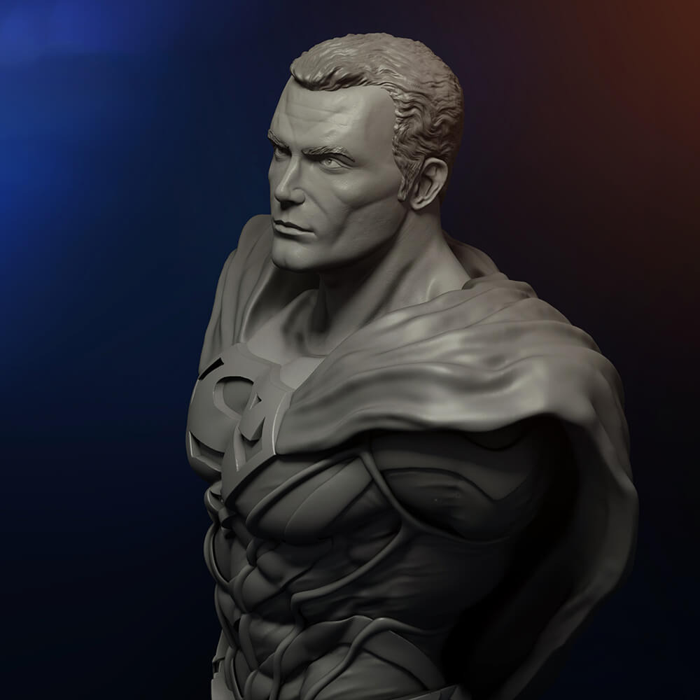 Superman Bust - 3D Model by 3DPrintingDesigner