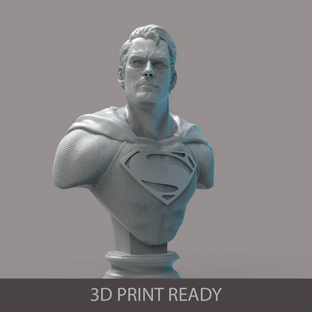 Superman Bust - 3D Model by 3DPrintingDesigner