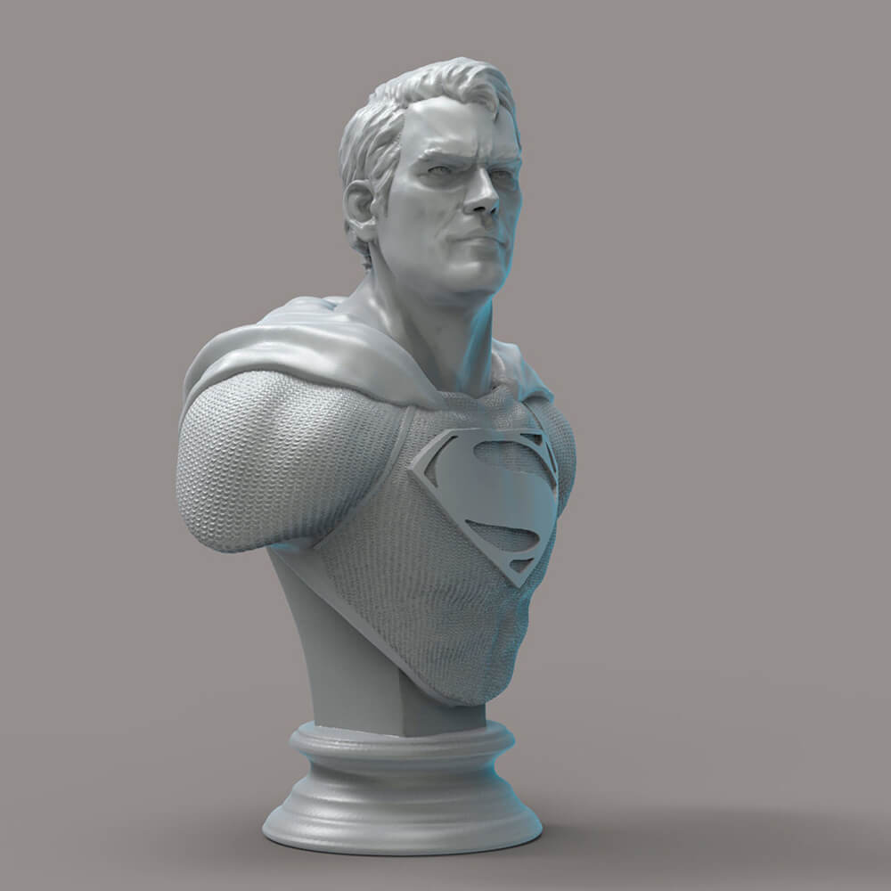 Superman Bust - 3D Model by 3DPrintingDesigner