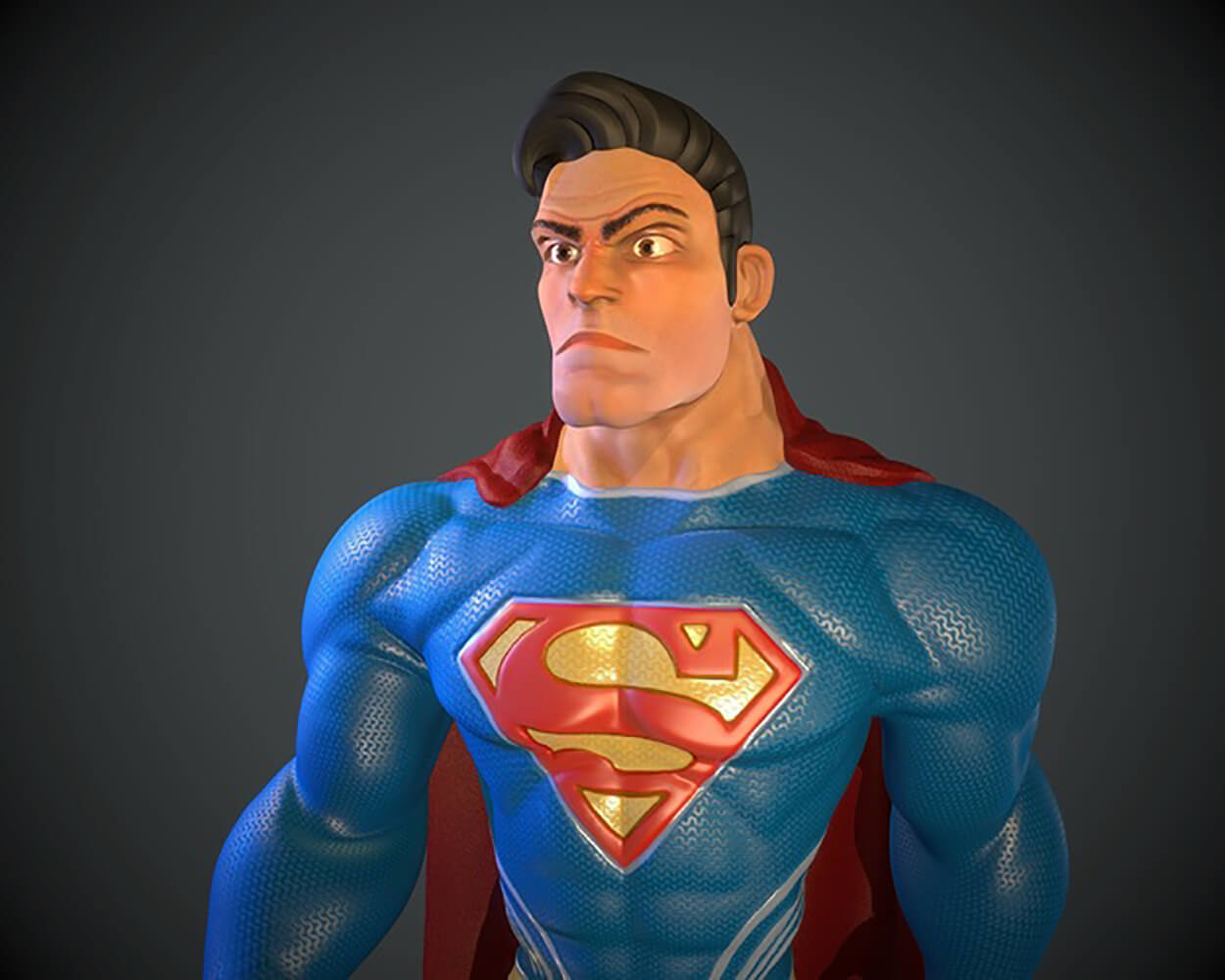 Superman Catoon Style - 3D Model by 3DPrintingDesigner