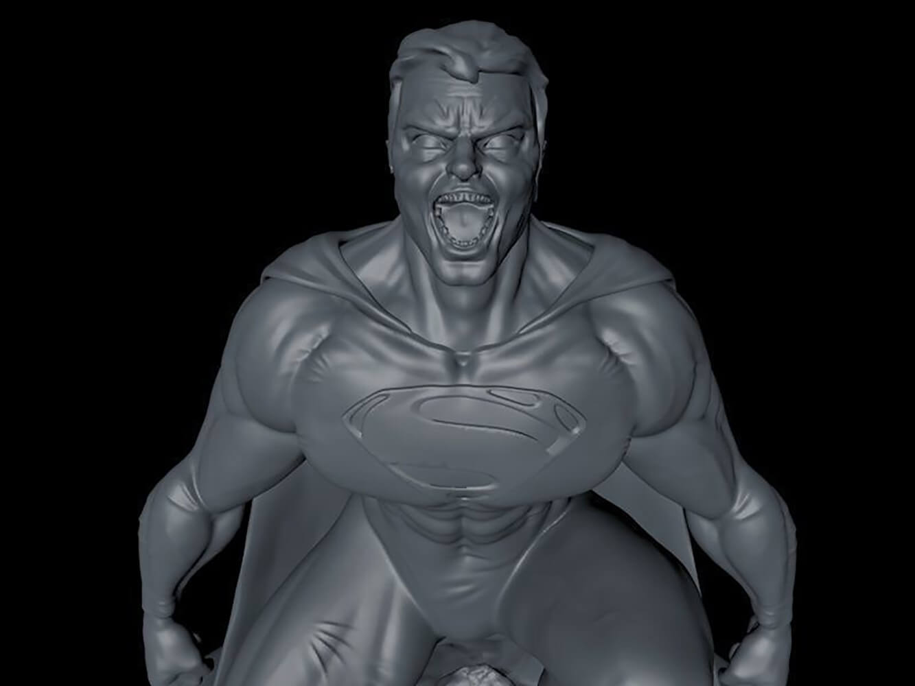 Superman Kneeling - 3D Model by 3DPrintingDesigner
