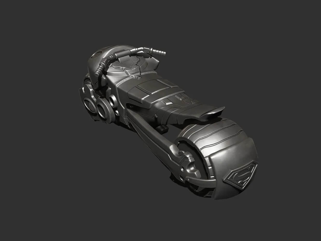 Superman on Moto - 3D Print Model by 3DPrintingDesigner