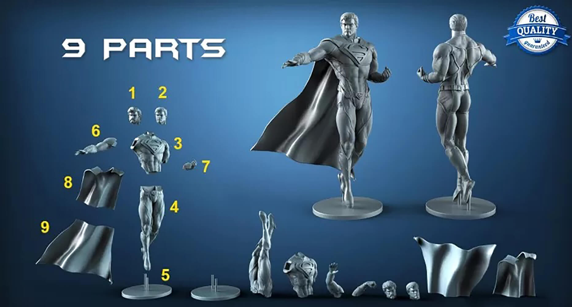 Superman Statues - 3D Print Model by 3DPrintingDesigner