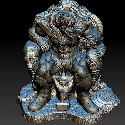 Symbiote Thanos - Venom - Infinity Gauntlet 3D Model by 3DPrintingDesigner