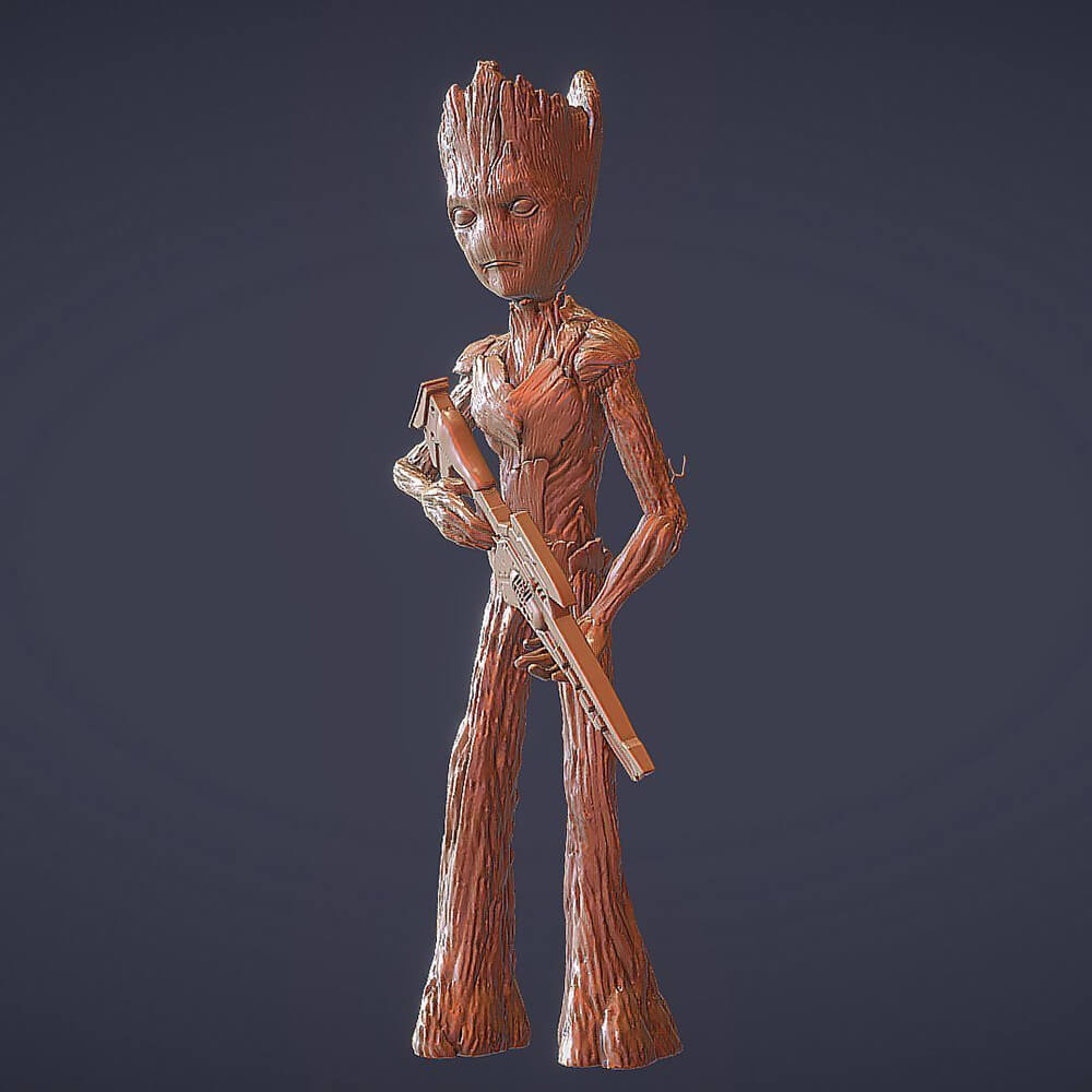 Teenage Groot - 3D Model by 3DPrintingDesigner