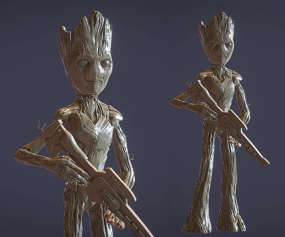 Teenage Groot - 3D Model by 3DPrintingDesigner