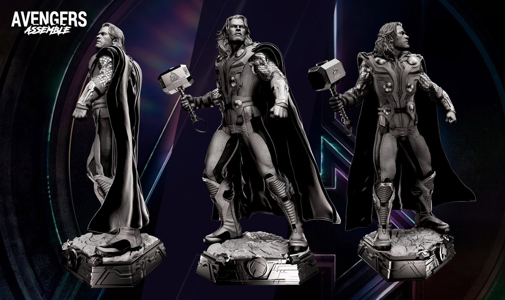 Thor Statues - 3D Model by 3DPrintingDesigner