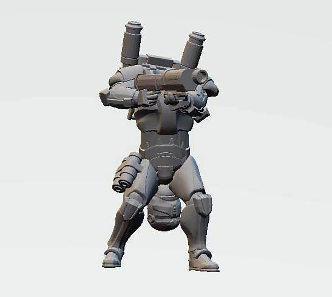 Vanguard Trooper Elite - 3D Model by 3DPrintingDesigner