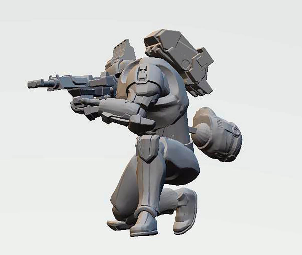 Vanguard Trooper Elite - 3D Model by 3DPrintingDesigner