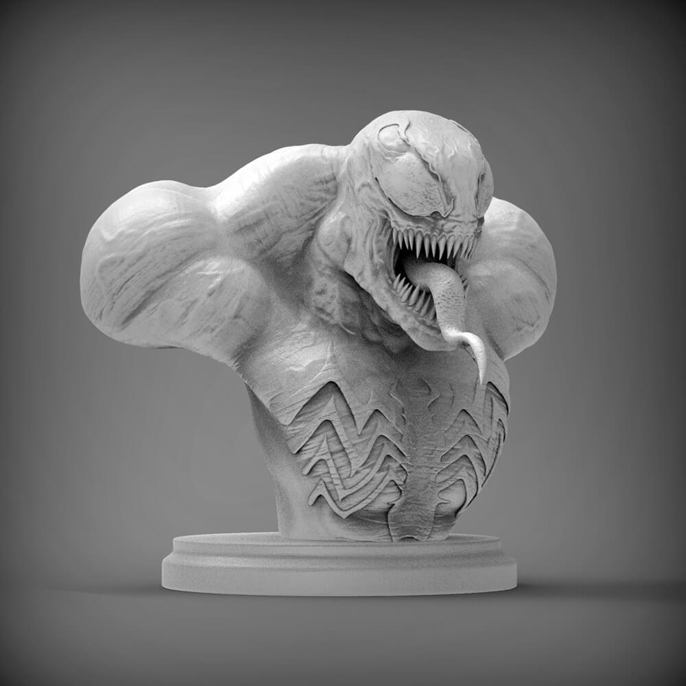Venom Bust Statue - 3D Model by 3DPrintingDesigner
