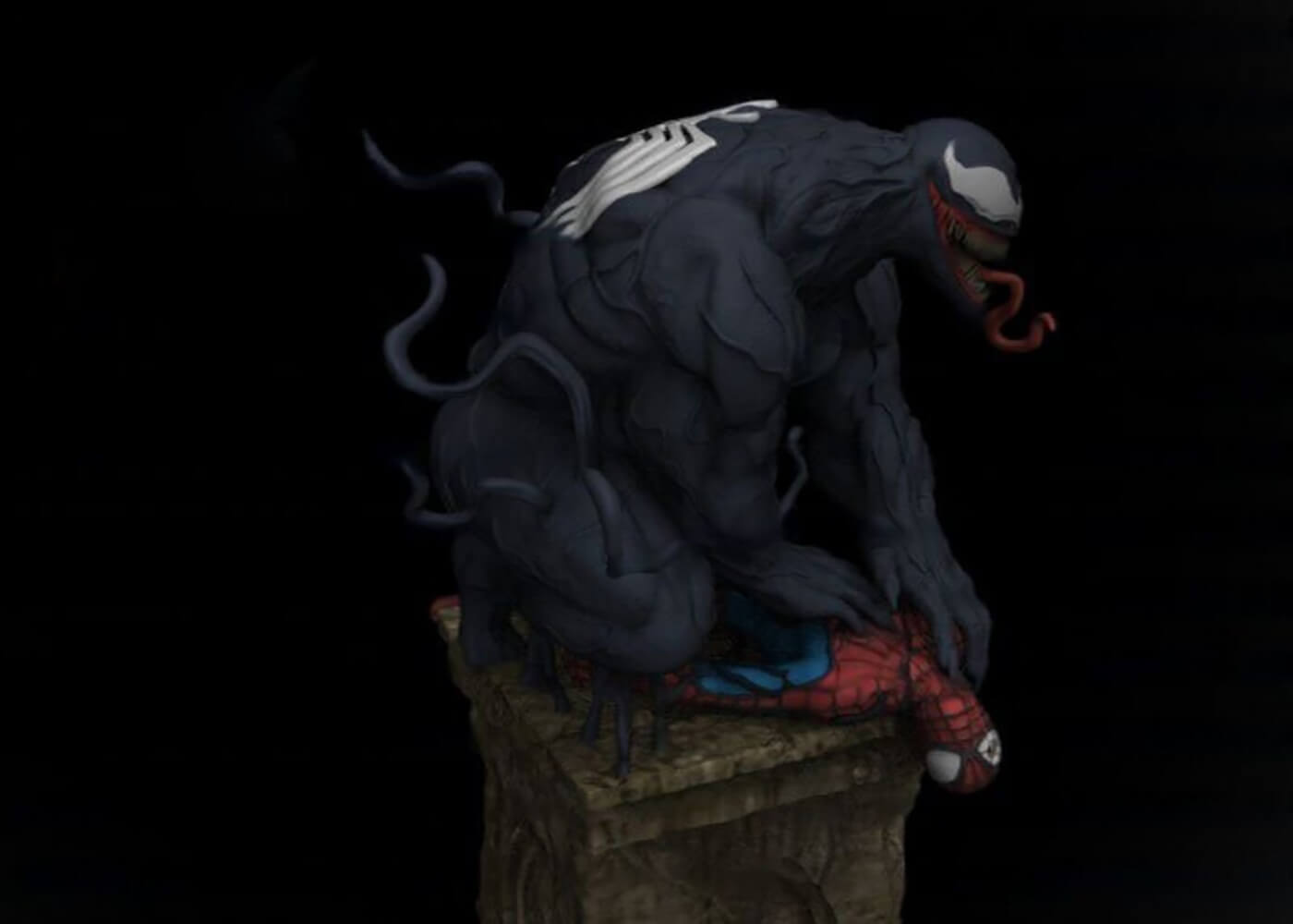 Venom Vs Spiderman - 3D Print Model by 3DPrintingDesigner