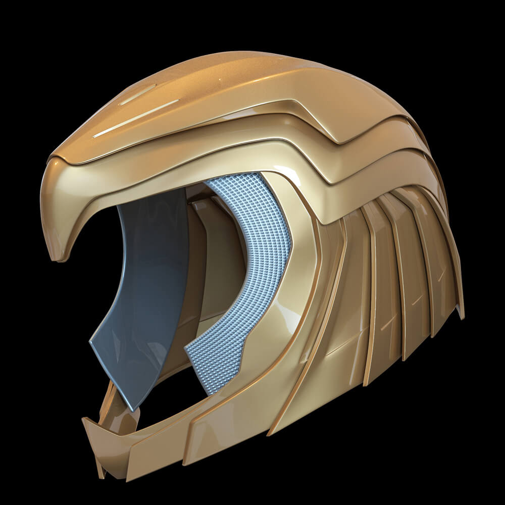 Wonder Woman Golden Eagle Helmet - 3D Model by 3DPrintingDesigner