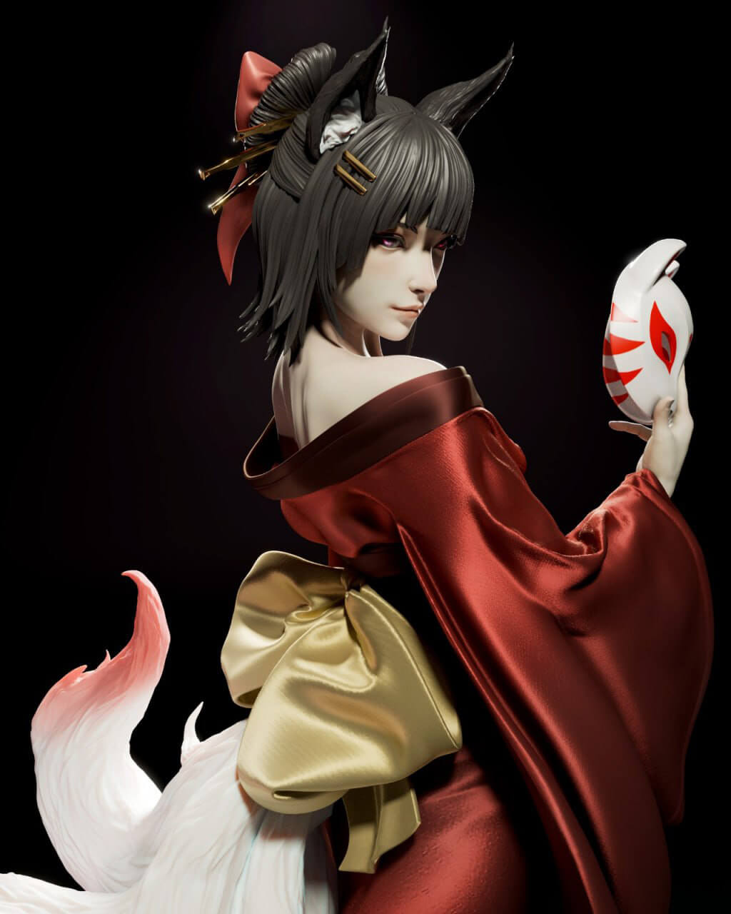 Amaterasu Figure - 3D Model by 3dprintmodel91