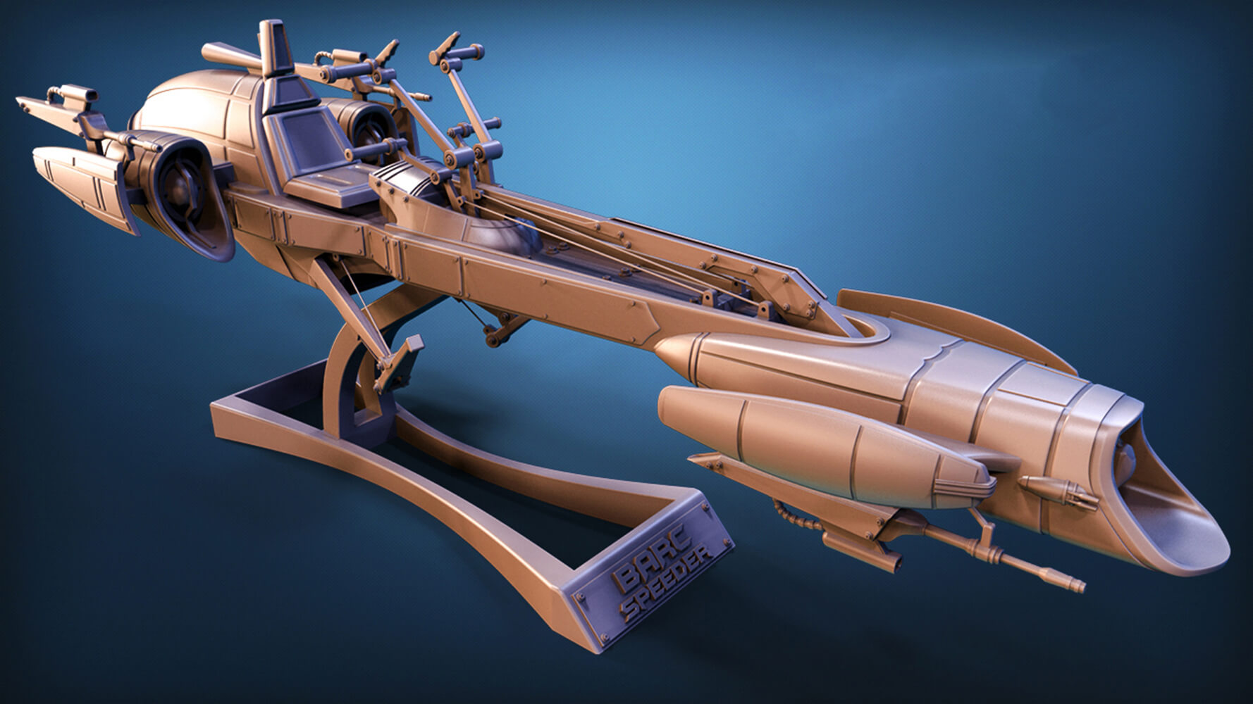 Barc Speeder - Star Wars 3D Model by 3dprintmodel91