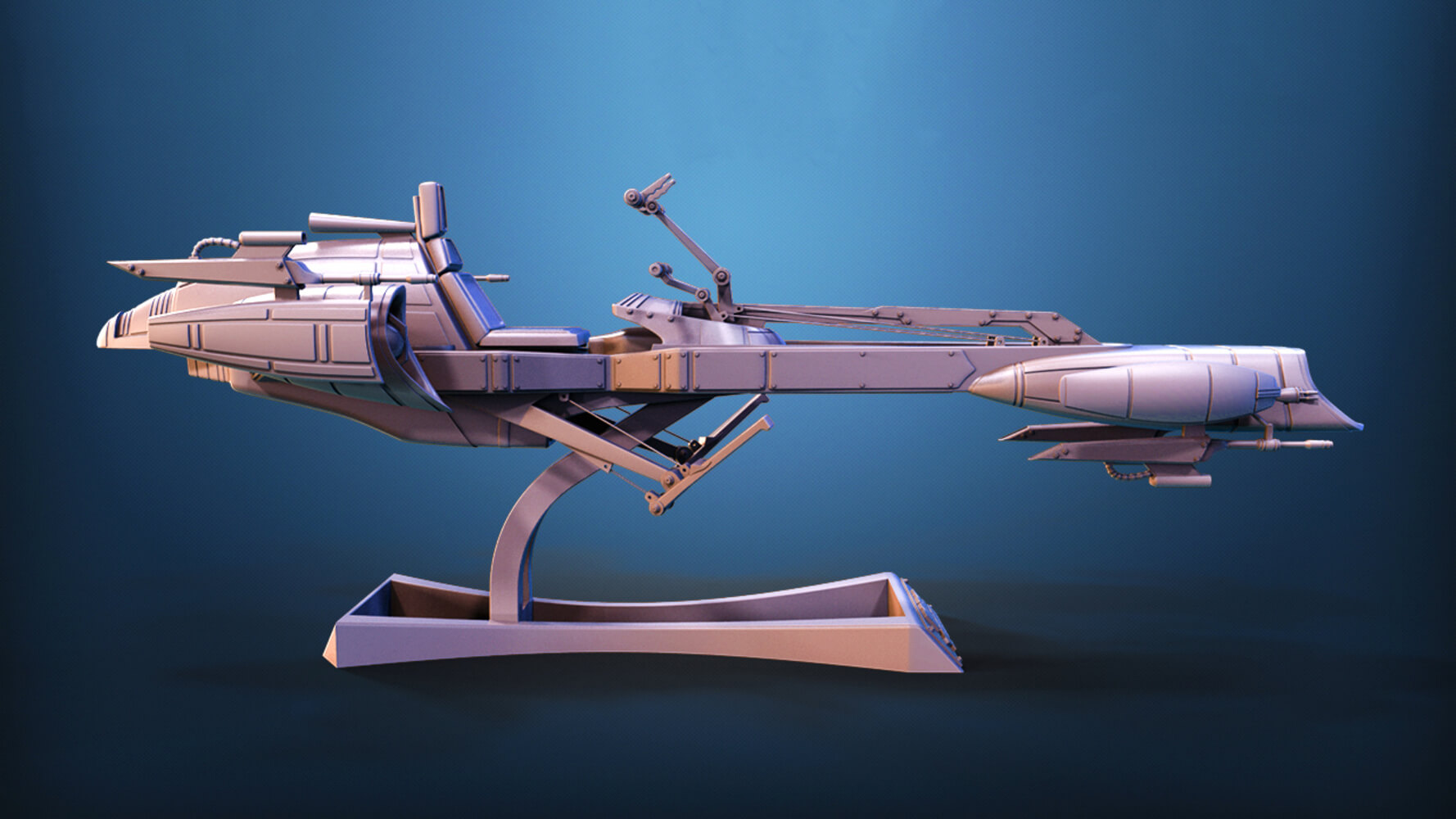 Barc Speeder - Star Wars 3D Model by 3dprintmodel91