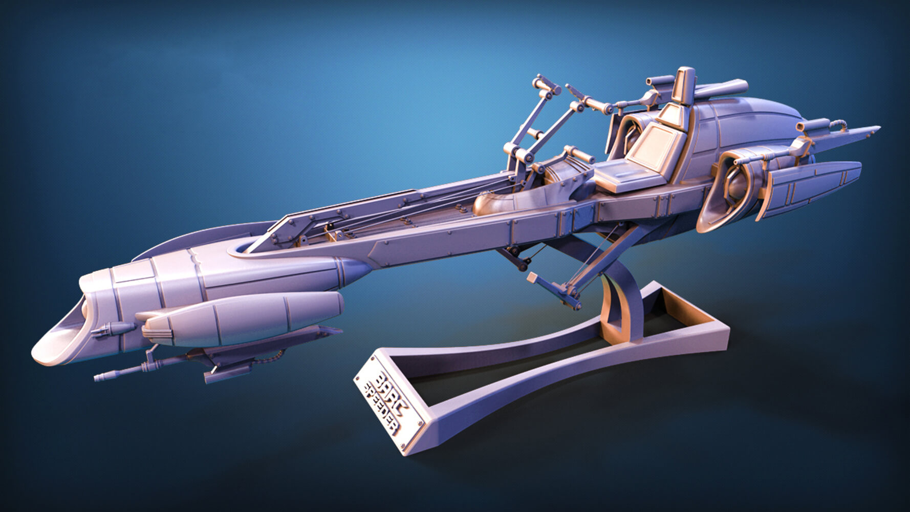 Barc Speeder - Star Wars 3D Model by 3dprintmodel91