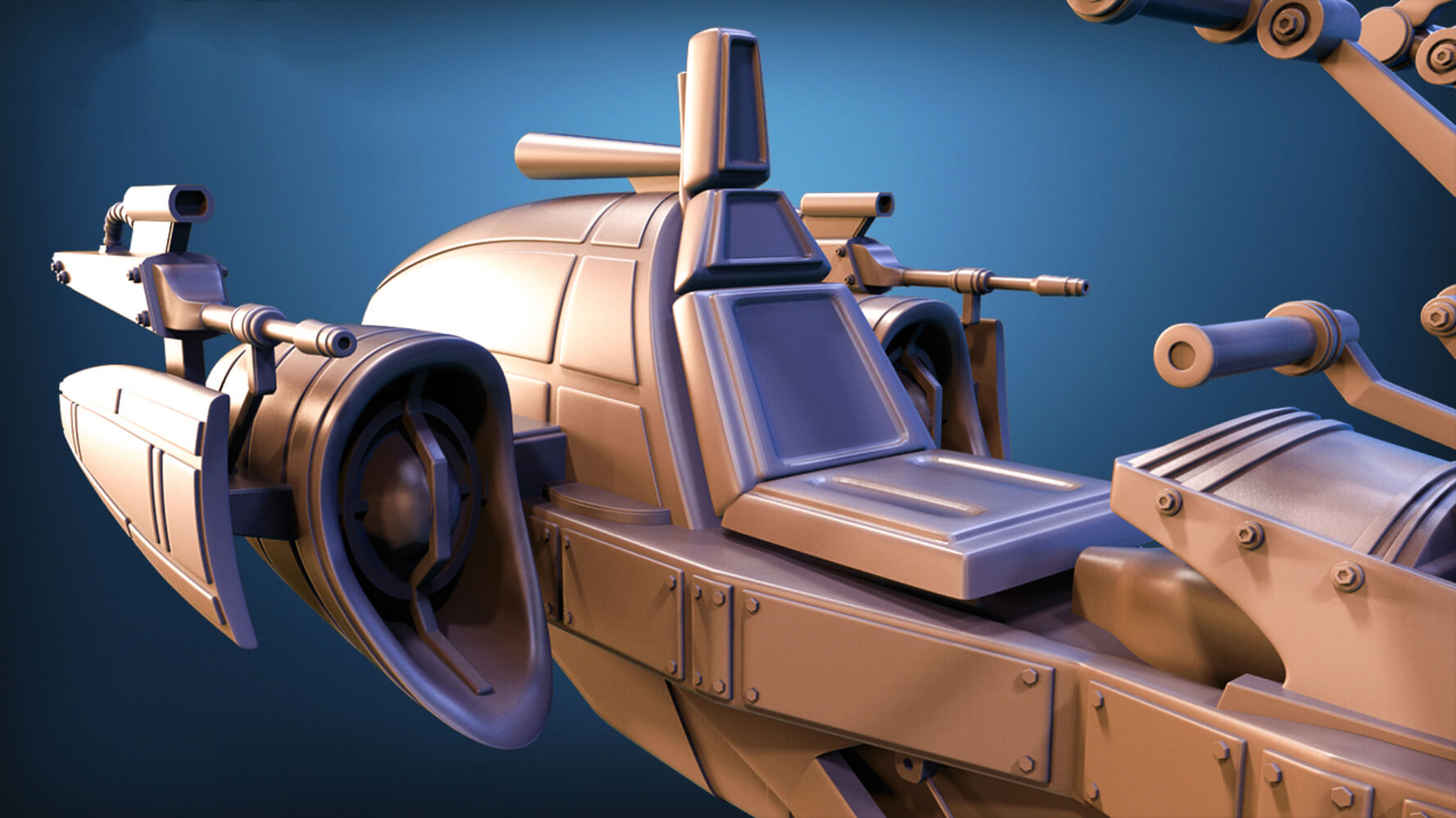 Barc Speeder - Star Wars 3D Model by 3dprintmodel91