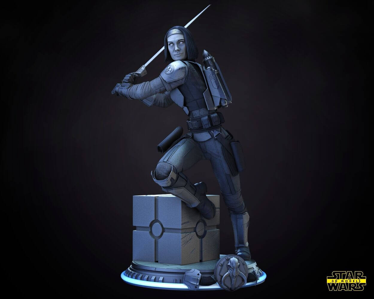 Bo-Katan - Star Wars 3D Model by 3dprintmodel91