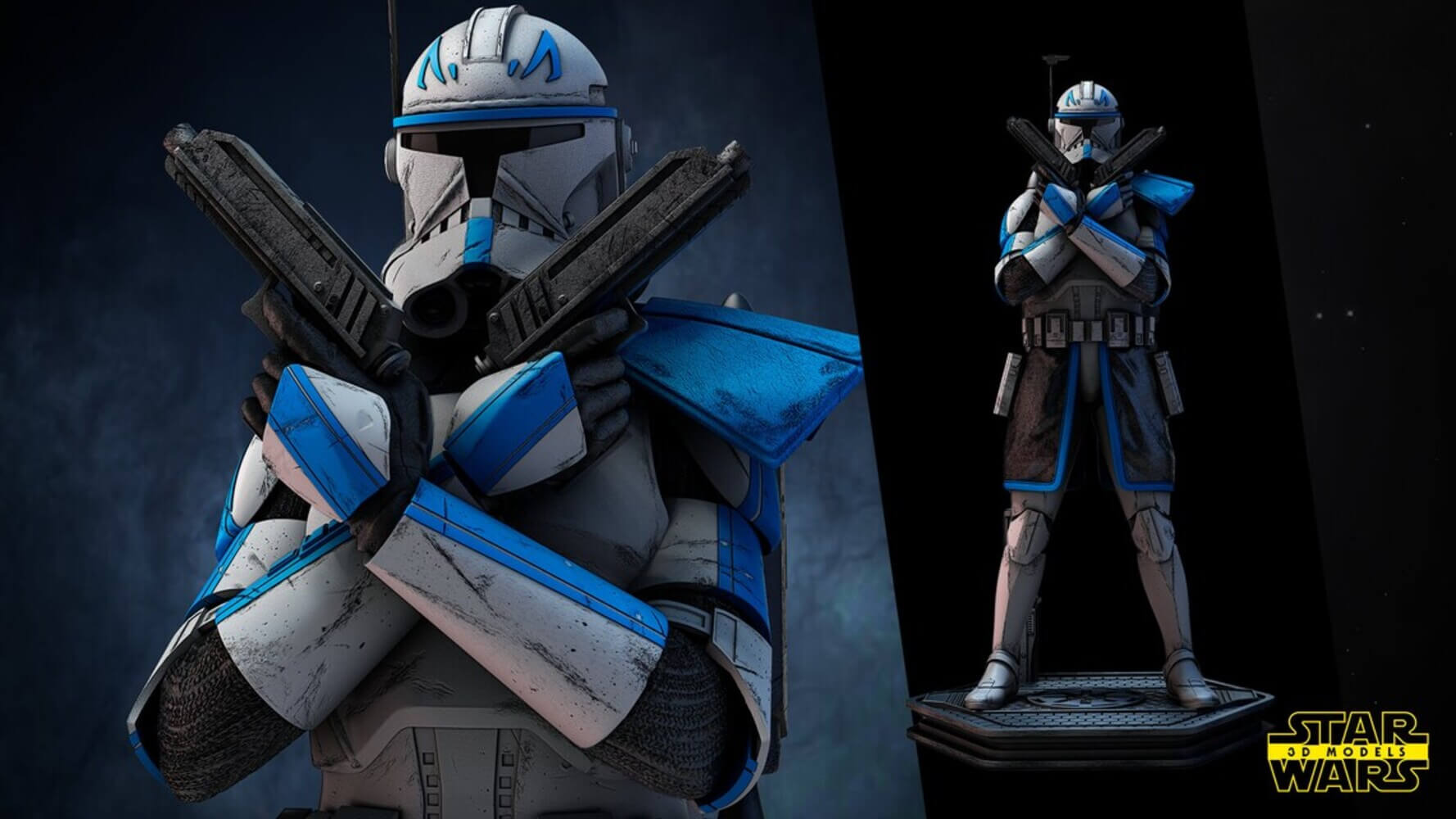 Captain Rex - Star Wars 3D Model by 3dprintmodel91