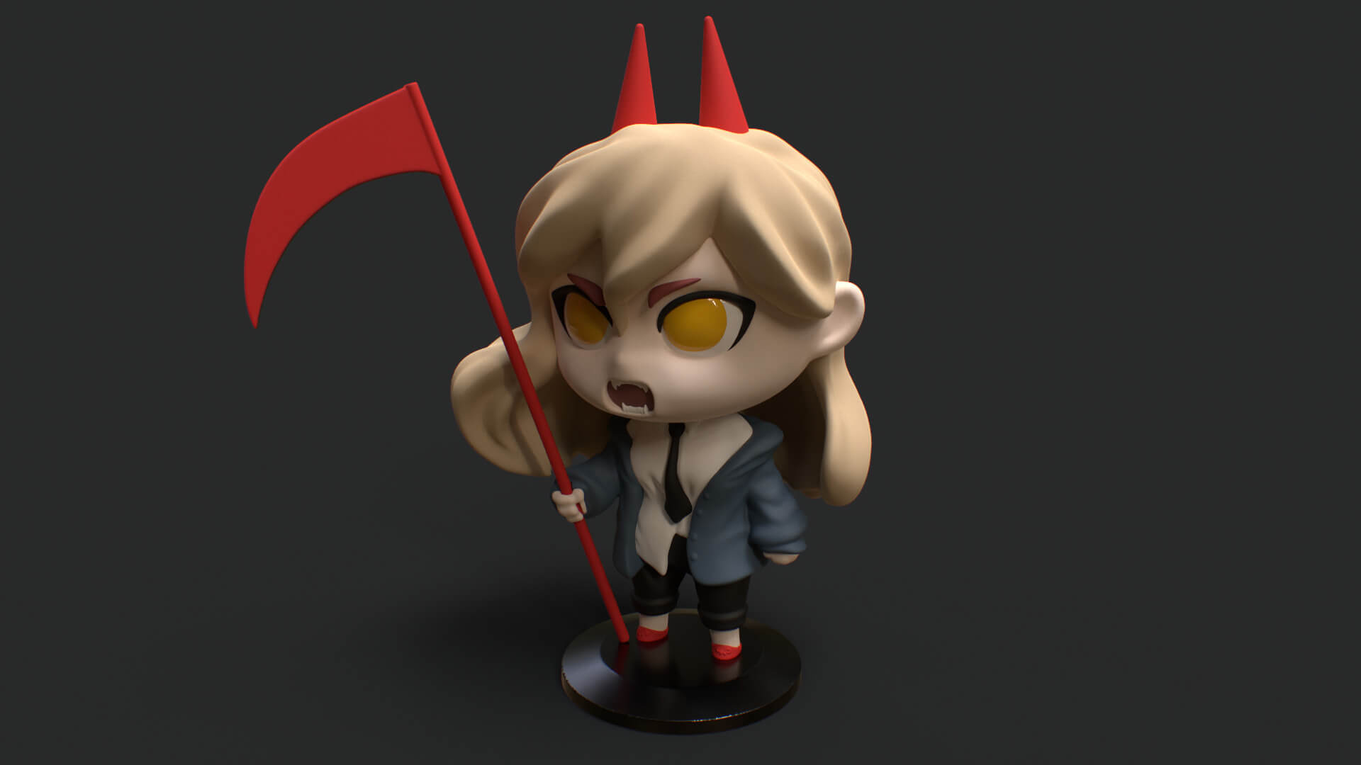 Chainsaw Man - Power Chibi 3D Model by 3dprintmodel91