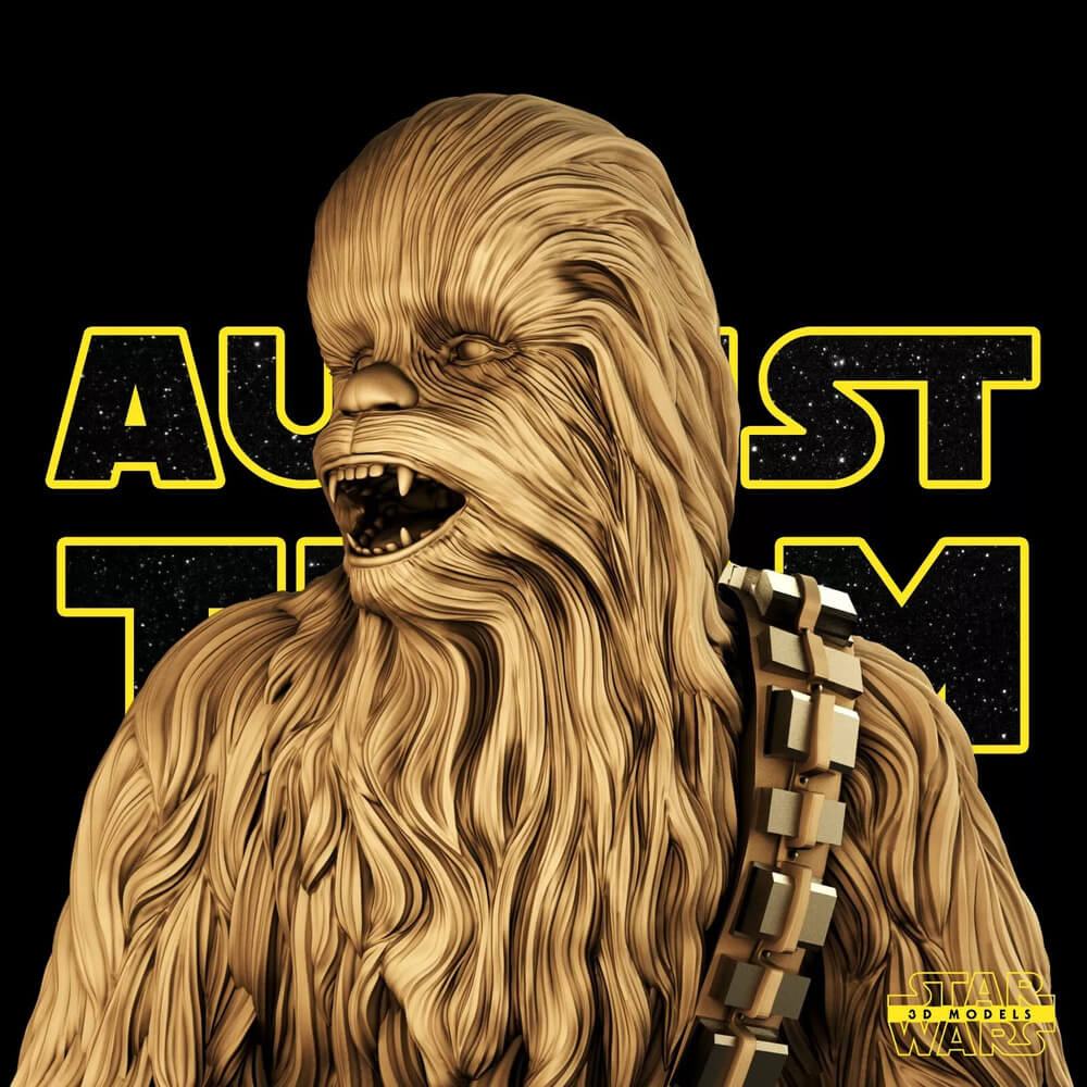 Chewbacca - Star Wars 3D Model by 3dprintmodel91
