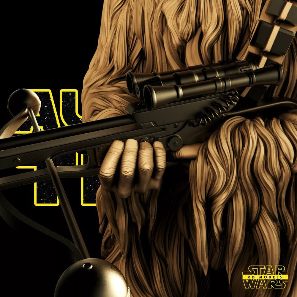 Chewbacca - Star Wars 3D Model by 3dprintmodel91