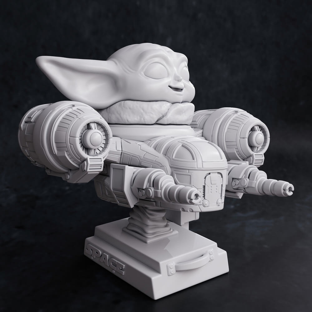 Chibi Grogu - Mandalorian 3D Model by 3dprintmodel91