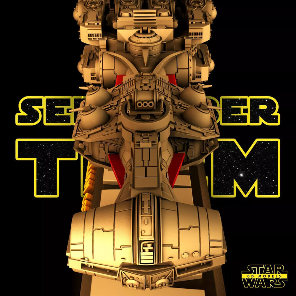 CR90 Corellian Corvette - 3D Model by 3dprintmodel91