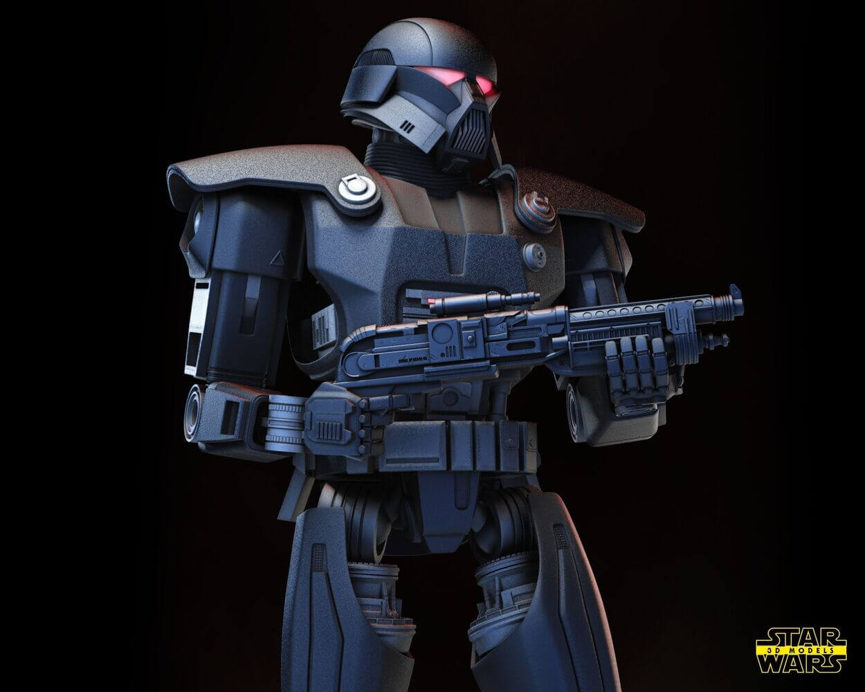Dark Trooper - Star Wars 3D Model by 3dprintmodel91
