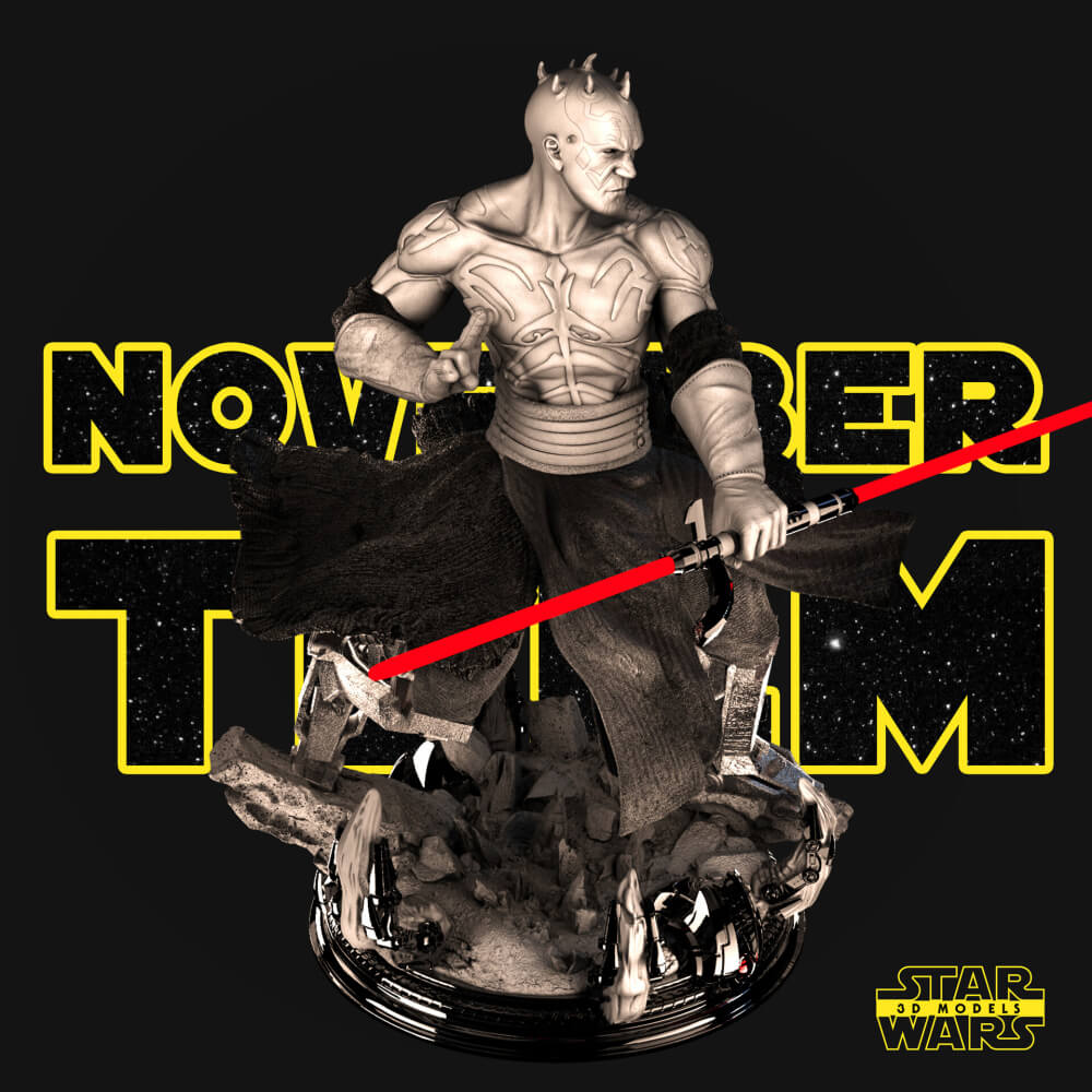 Darth Maul - Star Wars 3D Model by 3dprintmodel91