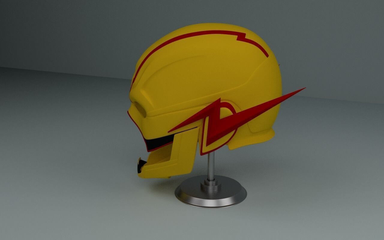 DC Cosplay Flash Helmet - 3D Model by 3dprintmodel91