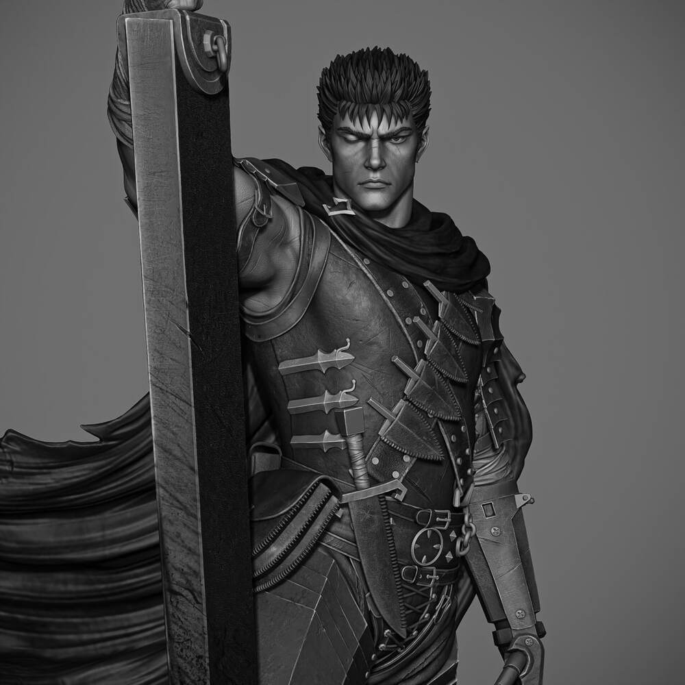 Guts Berserk - 3D Model by 3dprintmodel91