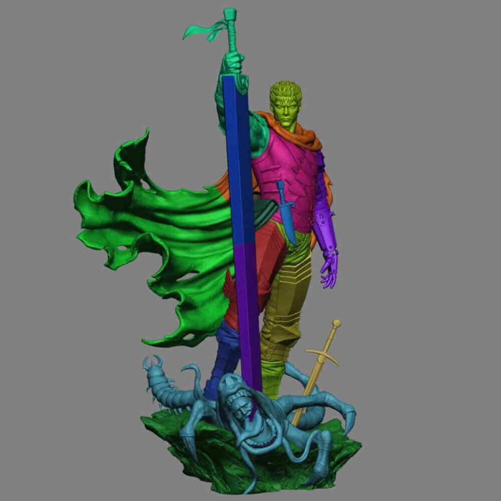 Guts Berserk - 3D Model by 3dprintmodel91