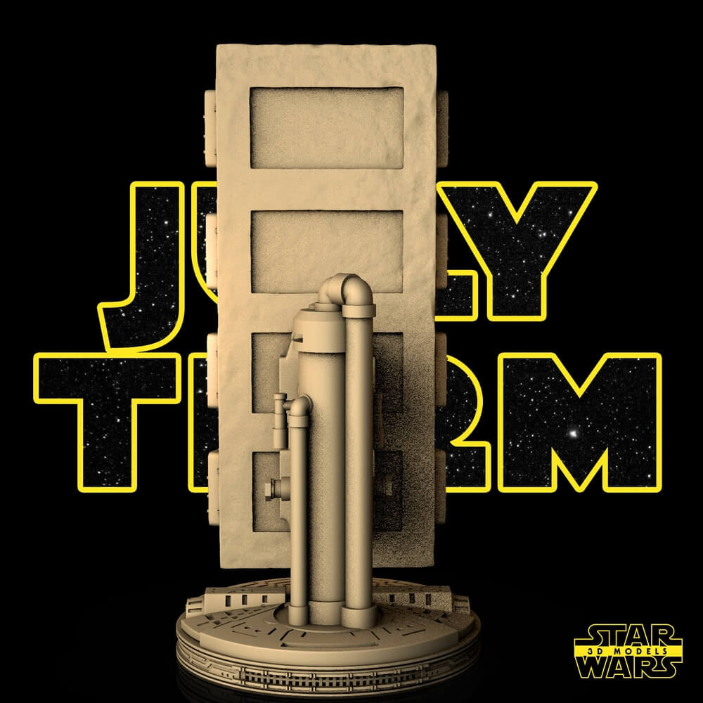 Han Solo on Carbonite - 3D Model by 3dprintmodel91