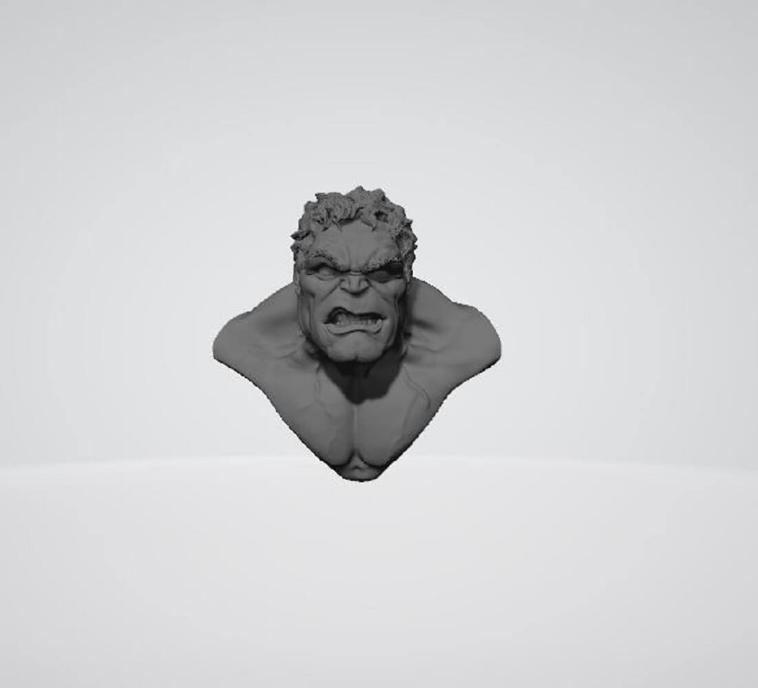 Hulk Bust - 3D Print Model by 3dprintmodel91