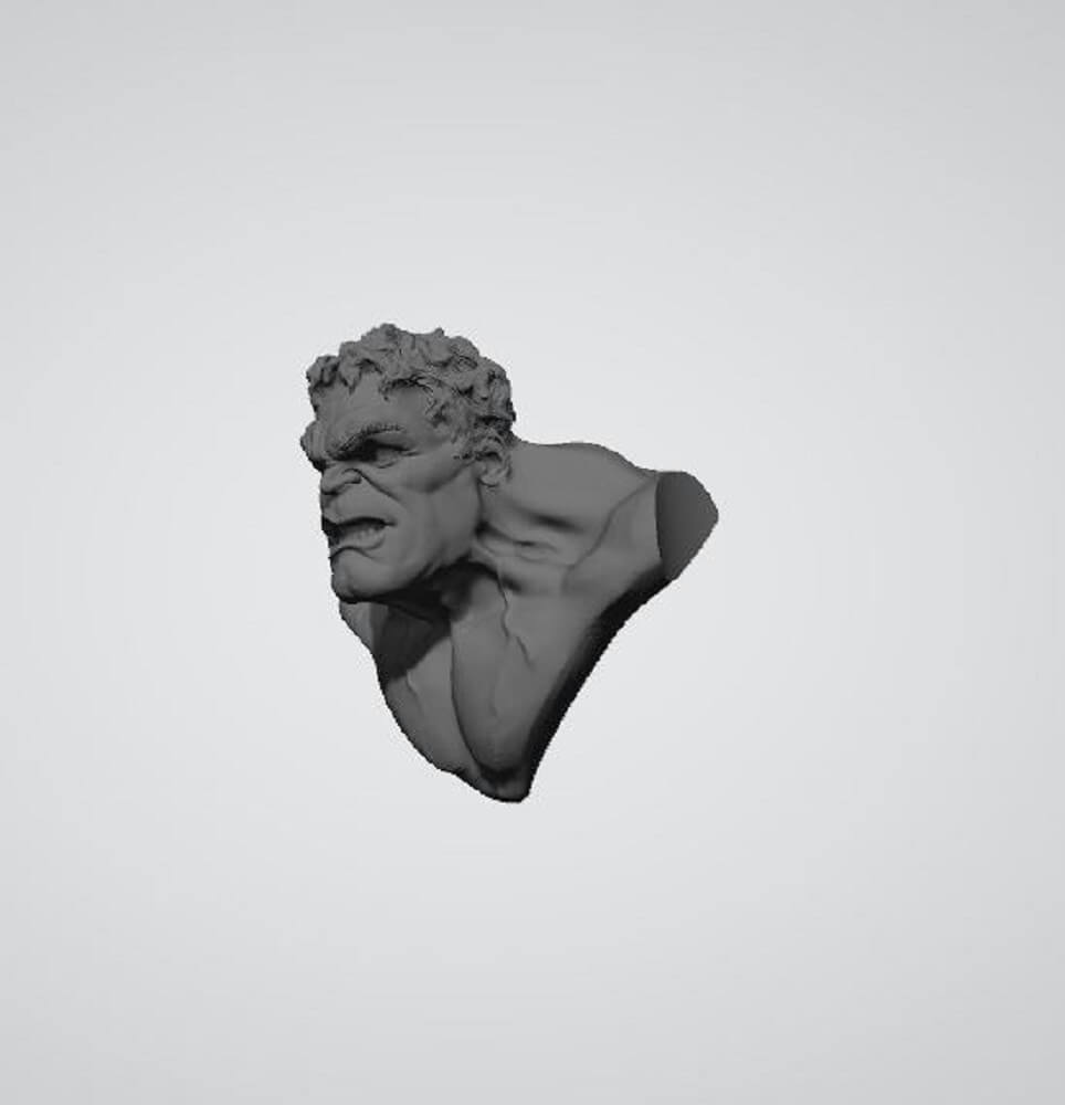 Hulk Bust - 3D Print Model by 3dprintmodel91