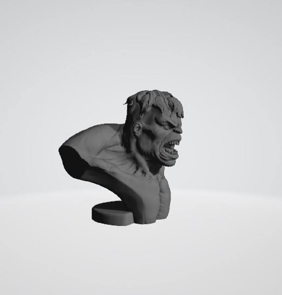 Hulk Bust - 3D Model by 3dprintmodel91
