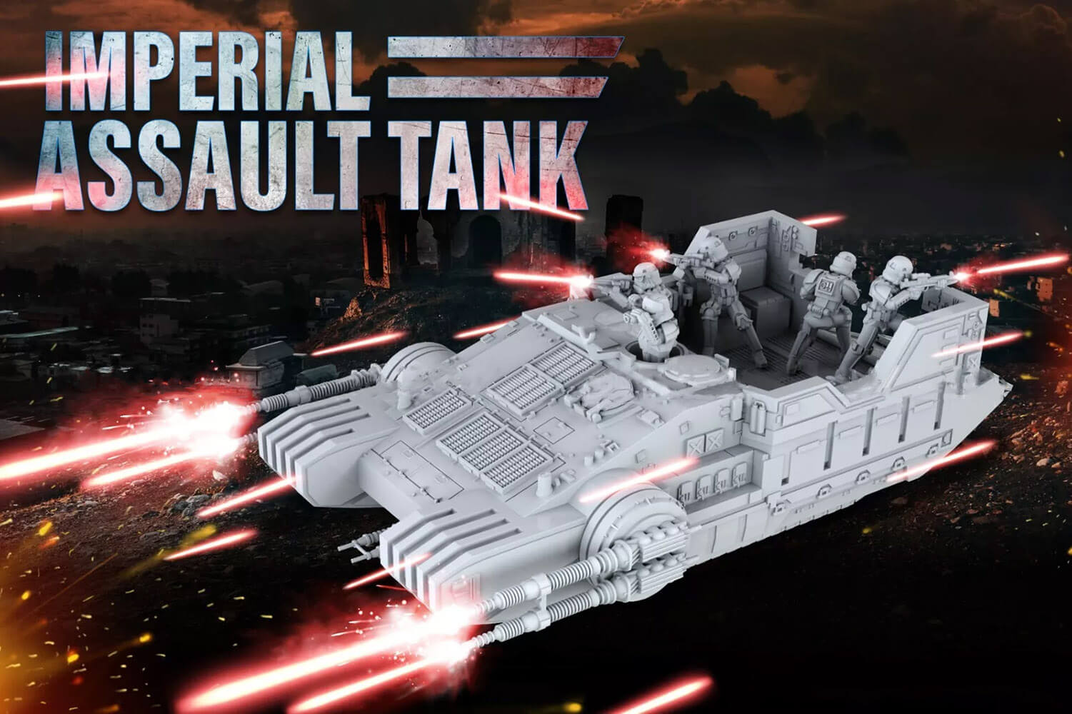 Imperial Assault Tank and Crew - Star Wars 3D Model by 3dprintmodel91