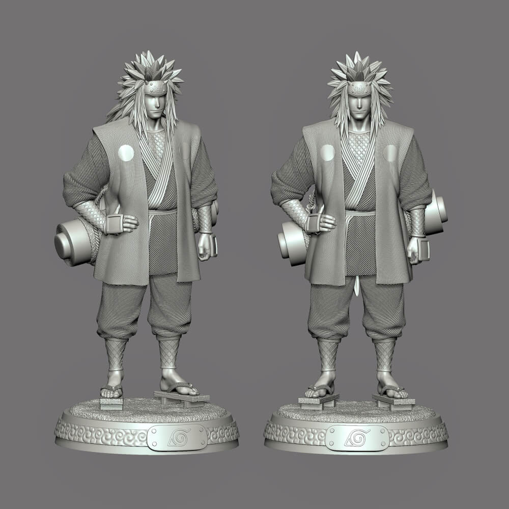 Jiraiya - Naruto 3D Model by 3dprintmodel91