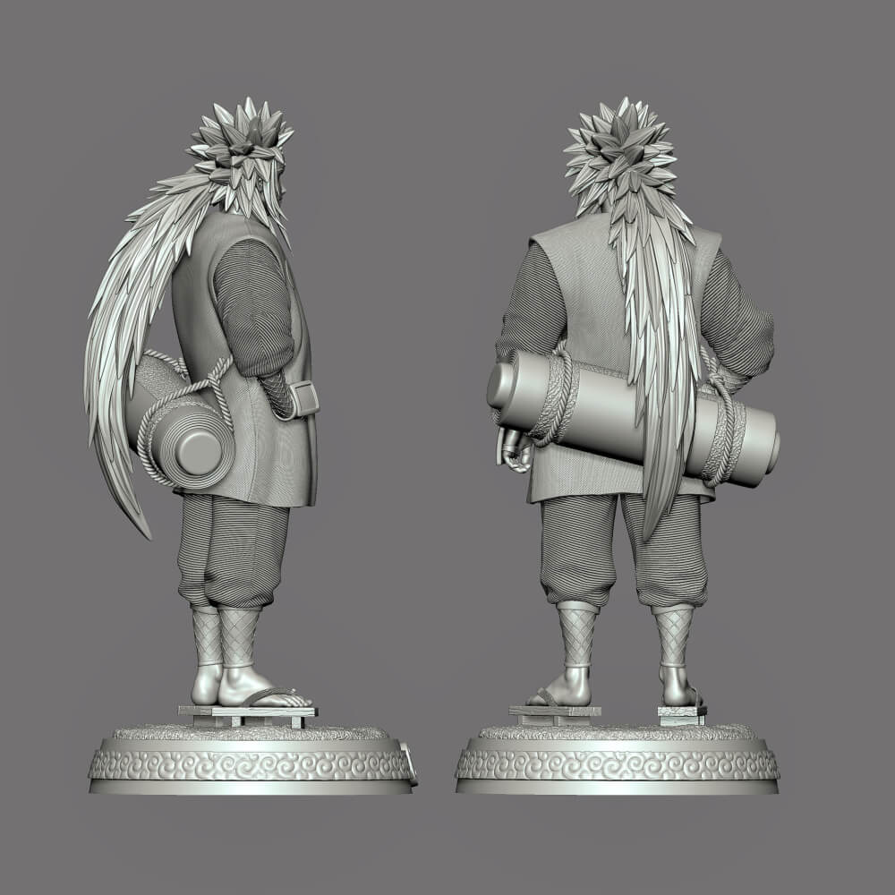 Jiraiya - Naruto 3D Model by 3dprintmodel91