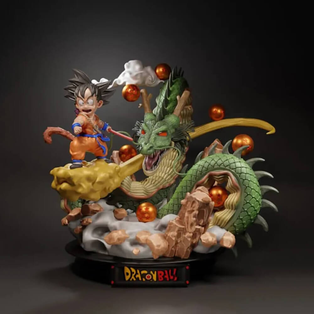 Kid Goku and Shenlong - Dragon Ball 3D Model by 3dprintmodel91