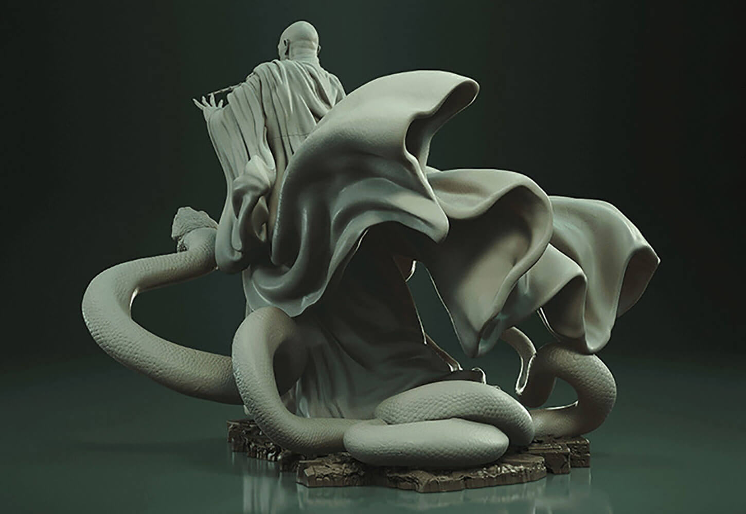 Lord Voldemort and Nagini - 3D Model by 3dprintmodel91