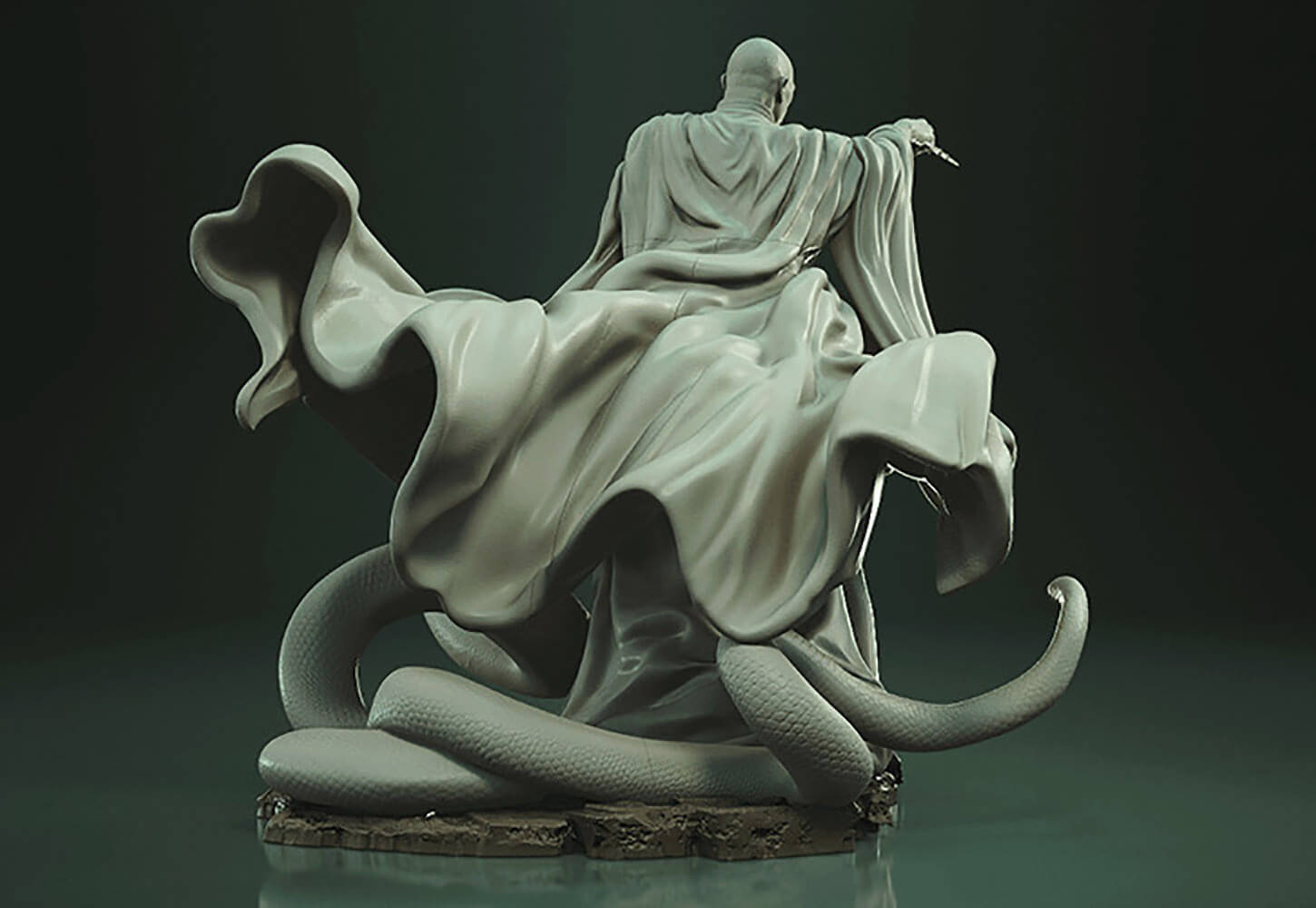 Lord Voldemort and Nagini - 3D Print Model by 3dprintmodel91